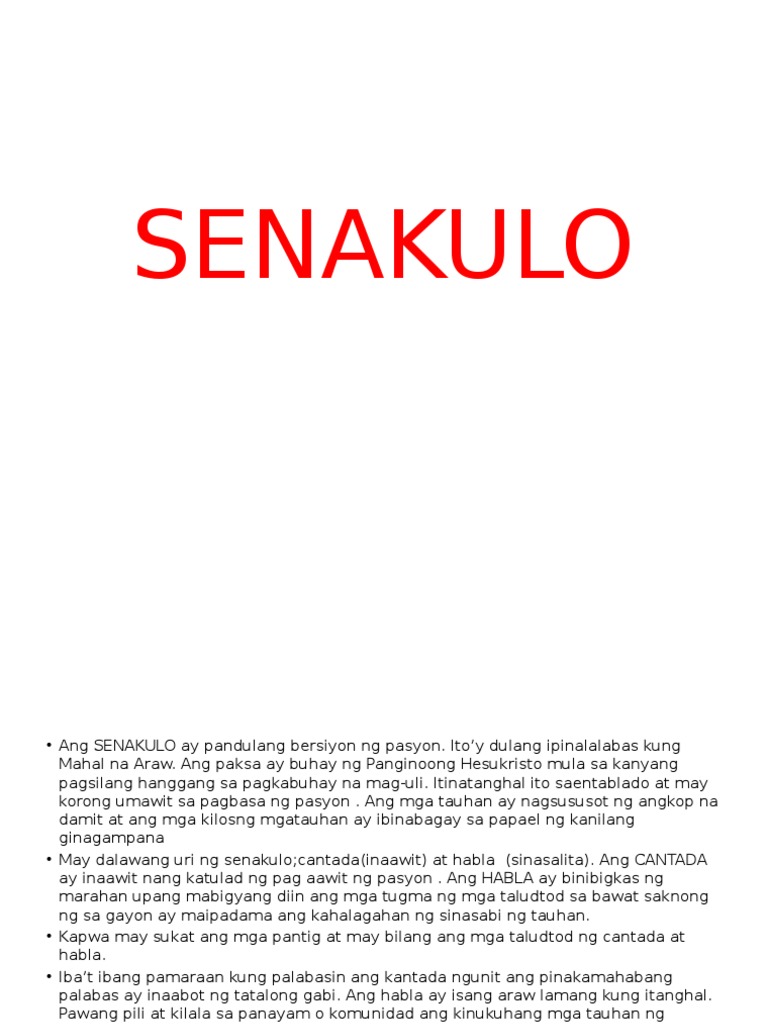SENAKULO | PDF
