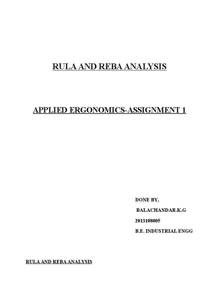 Rula and Reba Analysis | PDF