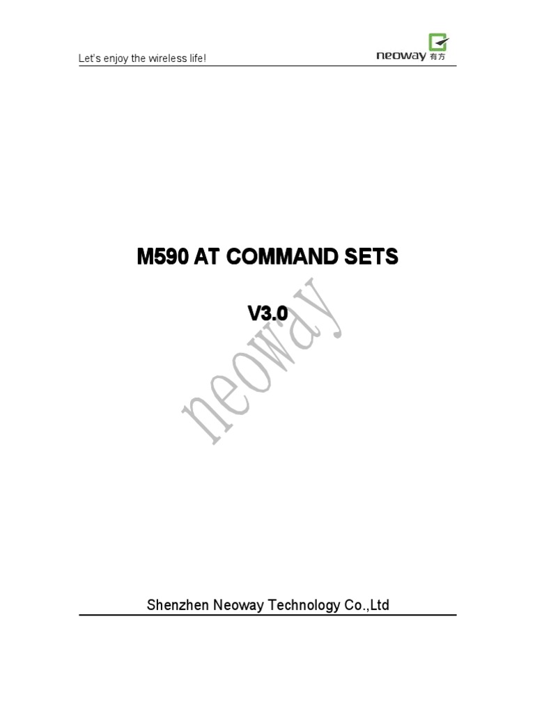 Neoway M590 AT Command Sets V3.0 PDF | PDF | File Transfer Protocol ...