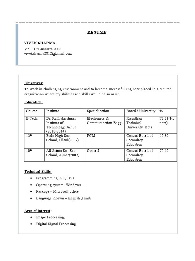 Vivek Resume | PDF | Computing | Software