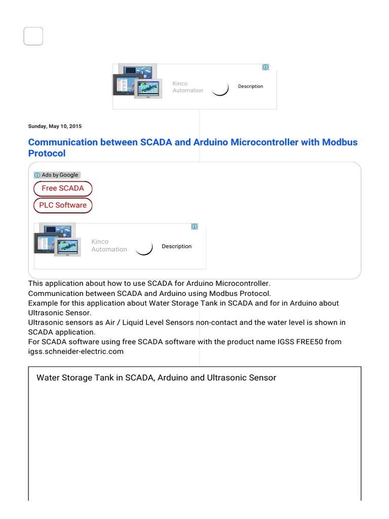 Communication Between SCADA and Arduino Microcontroller With Modbus ...