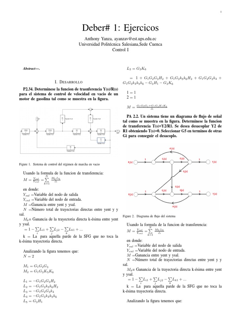 Ejercicios Control PDF | PDF | Teoría de control | Ecuaciones