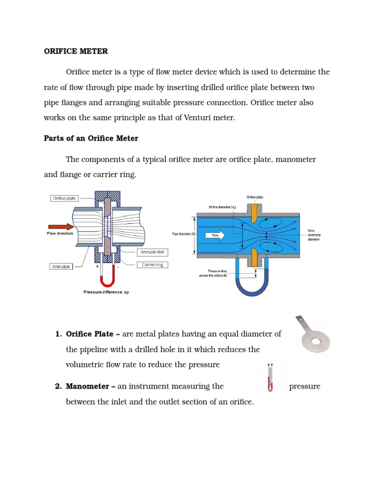 Orifice Meter | PDF | Flow Measurement | Materials Science