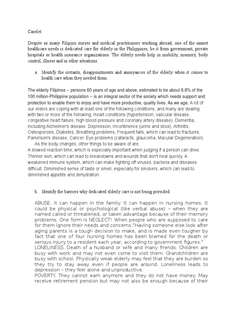 Case Let | Download Free PDF | Loans | Nursing Home Care