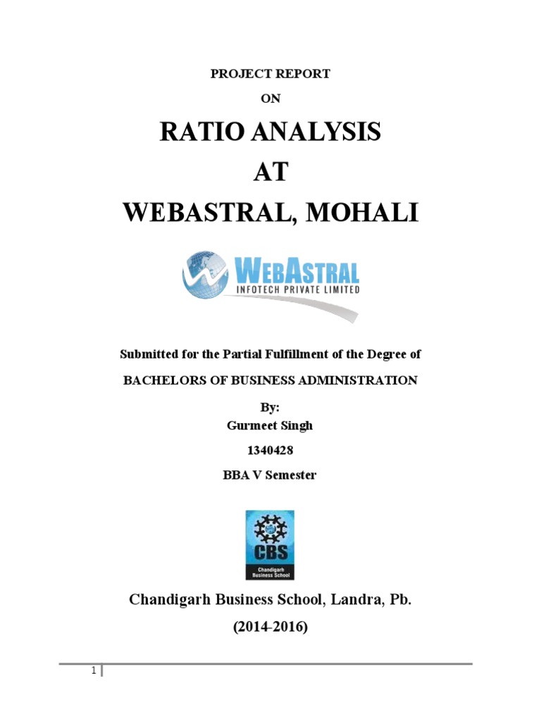 Ratio Analysis Report for Webastral | PDF | Market Liquidity | Working ...
