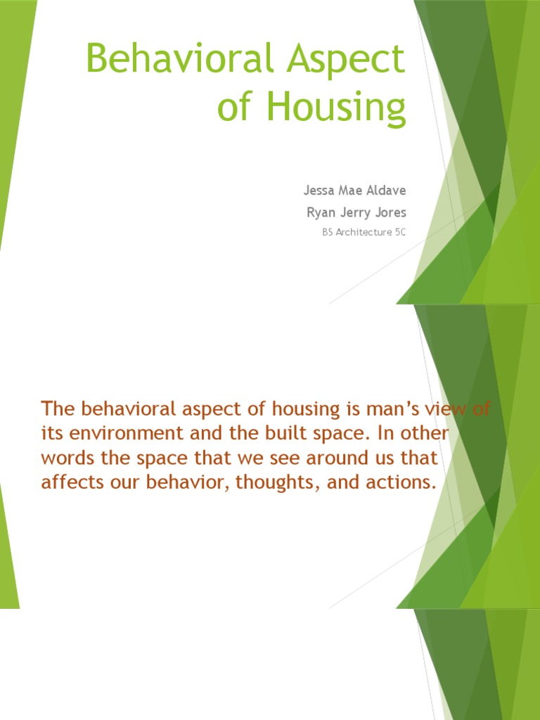 Behavioral Aspect of Housing | PDF | Behavior | Kitchen