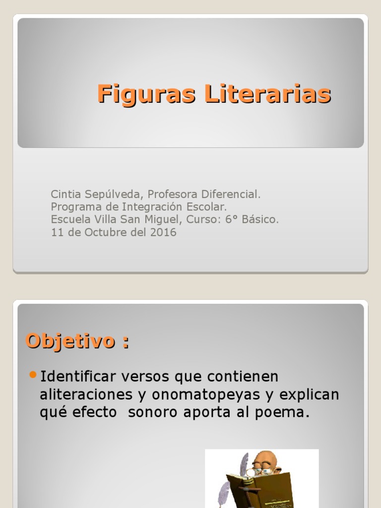 Figuras Literarias: Onomatopeya y Aliteración | PDF | Poesía