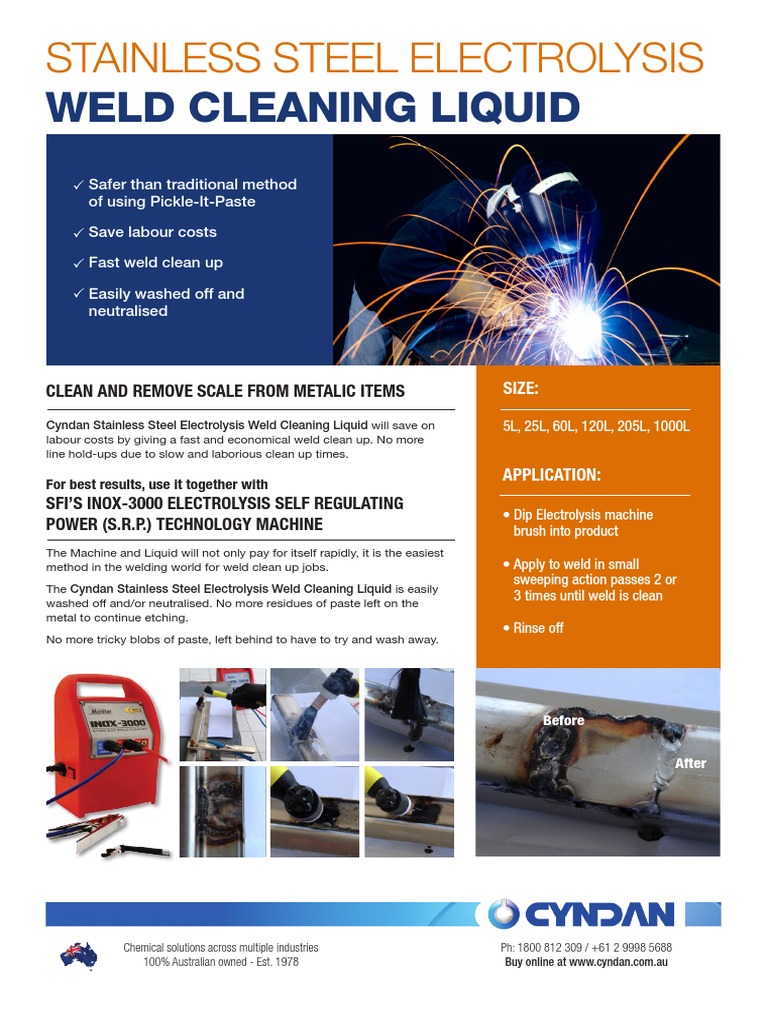 Weld Cleaning Liquid: Stainless Steel | PDF