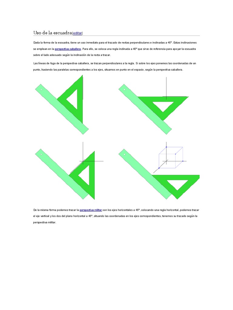 Uso de La Escuadra | PDF | Perspectiva (Gráfica) | Infografia