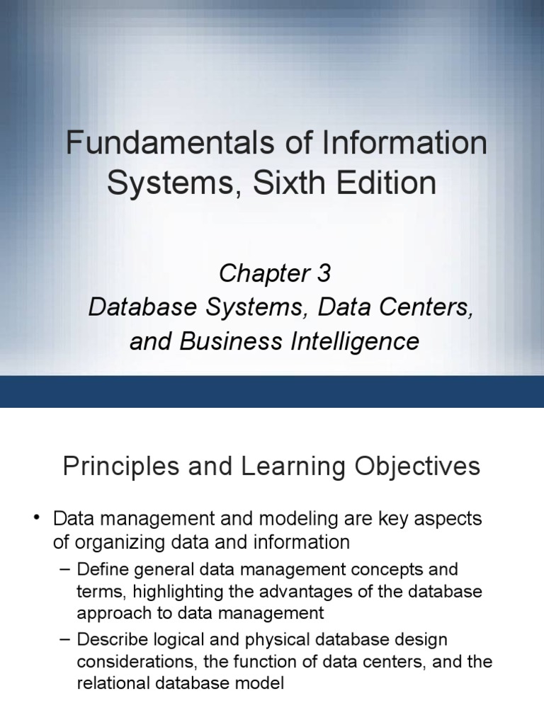 Fundamentals of Information: Systems, Sixth Edition | PDF | Databases | Relational Database