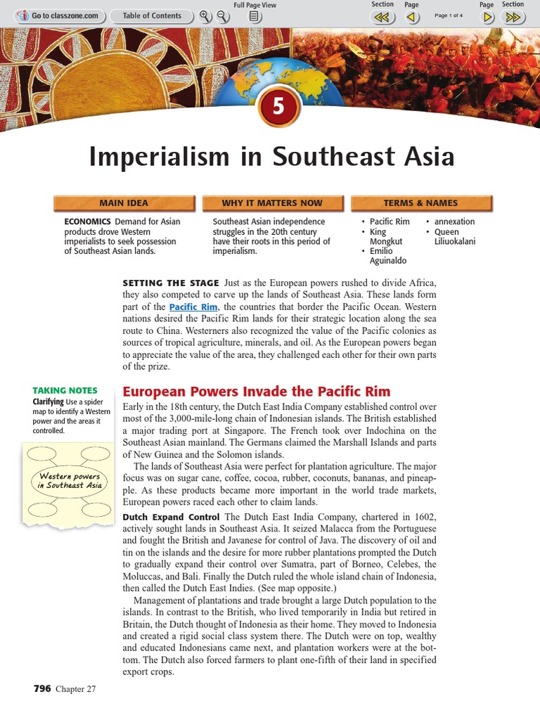 CH 27 Sec 5 - Imperialism in Southeast Asia | PDF | Kingdom Of Hawaii ...