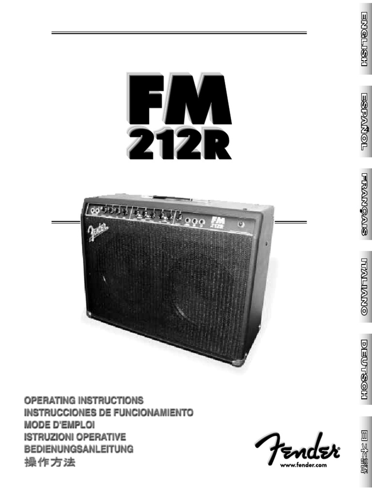 Manual Cubo Fender FM 212 PDF | PDF | Audio Engineering | Amplifier