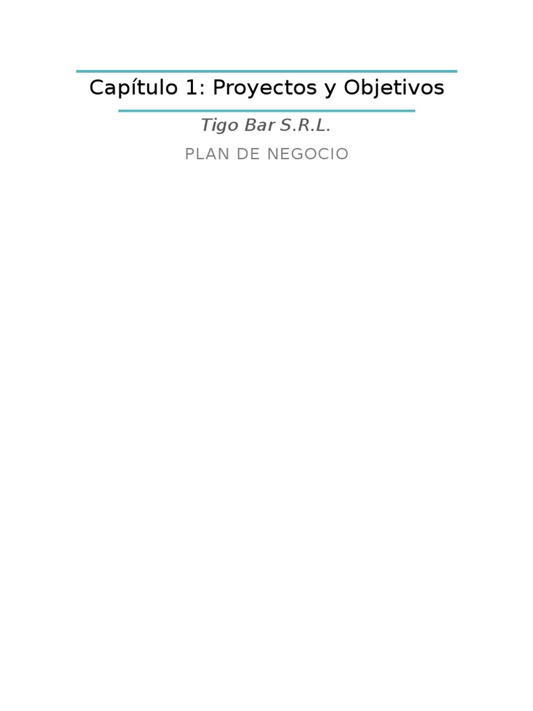 Plan de Negocio para Tigo Bar S.R.L. | PDF | Distribución (comercial ...