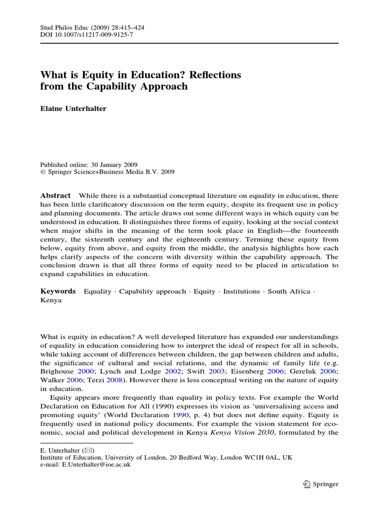What Is Equity in Education | PDF | Dignity | Social Justice