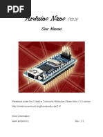 Arduino Nano User Manual | PDF | Arduino | Information And Communications Technology
