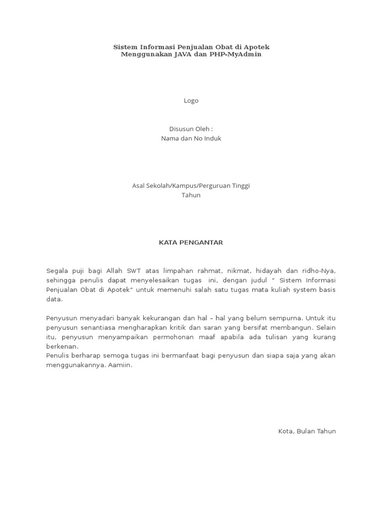 Basis Data Apotek | PDF