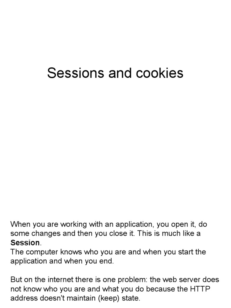 Understanding Sessions and Cookies in PHP | PDF | Http Cookie | Web Server