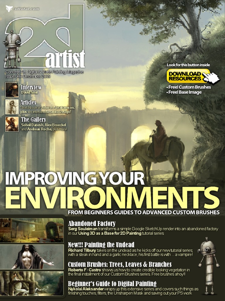 2DArtist Issue 048 Dec09 Lite | PDF | Adobe Photoshop | Art Media