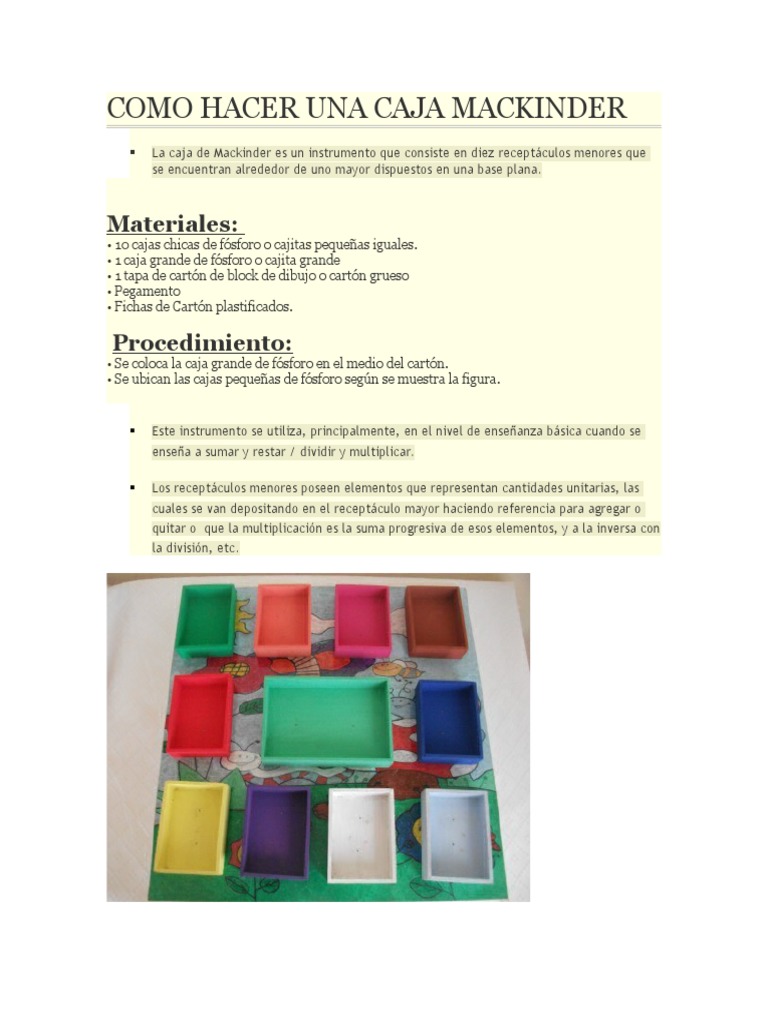 Como Hacer Una Caja Mackinder | PDF