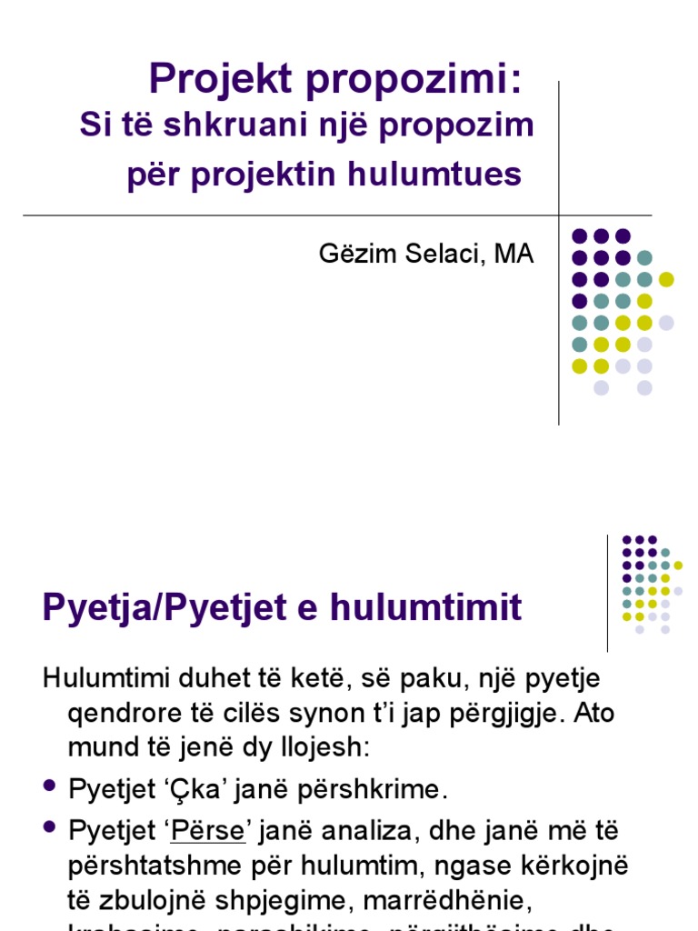 Projekt Propozimi | PDF