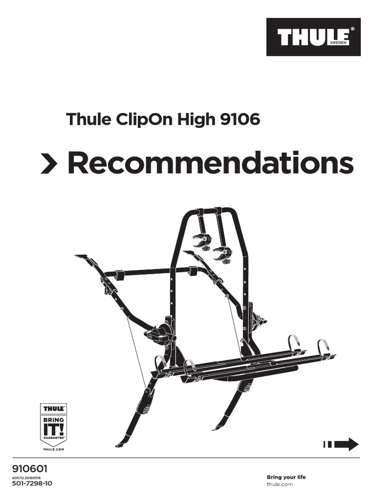 Thule ClipOn High 9106 Recommendations v10 | PDF | Business | Home & Garden