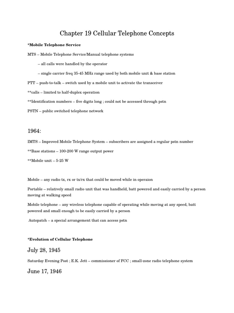 Cellular Telephone Concepts | PDF | Cellular Network | Duplex (Telecommunications)
