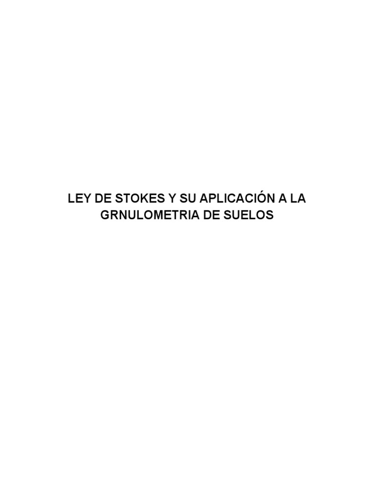 Ley de Stokes | PDF | Viscosidad | Ciencias fisicas