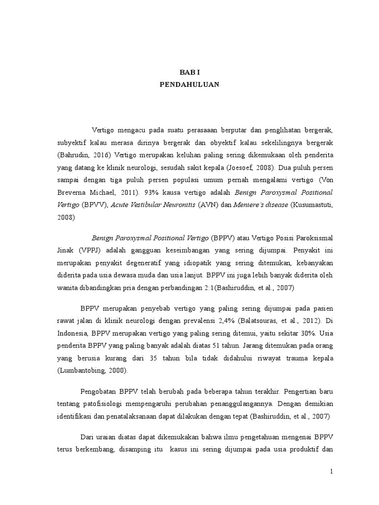 Referat BPPV | PDF | Sains & Matematika