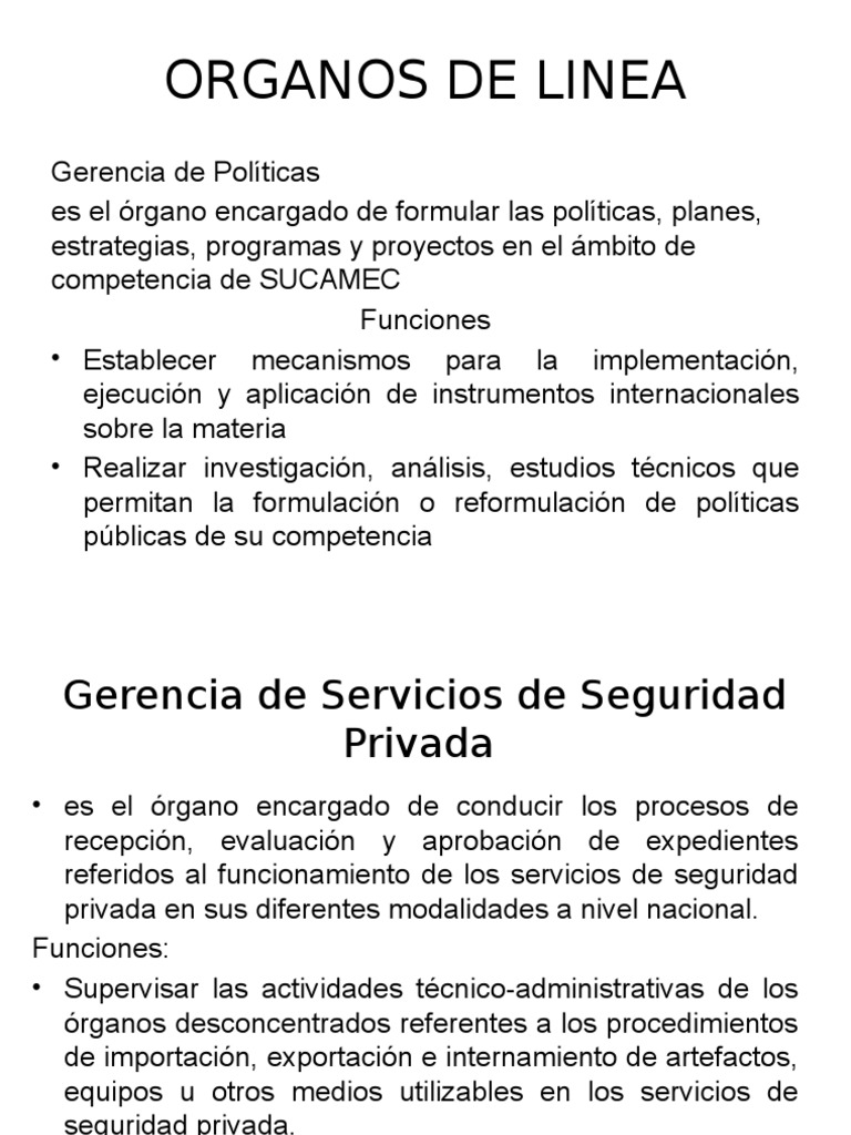 Organos de Linea | PDF | Pirotécnica | Exportaciones