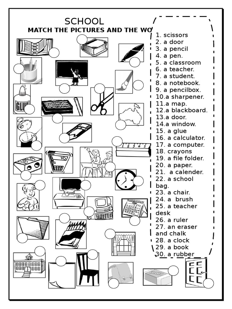 School Objects, Classroom Objects | PDF