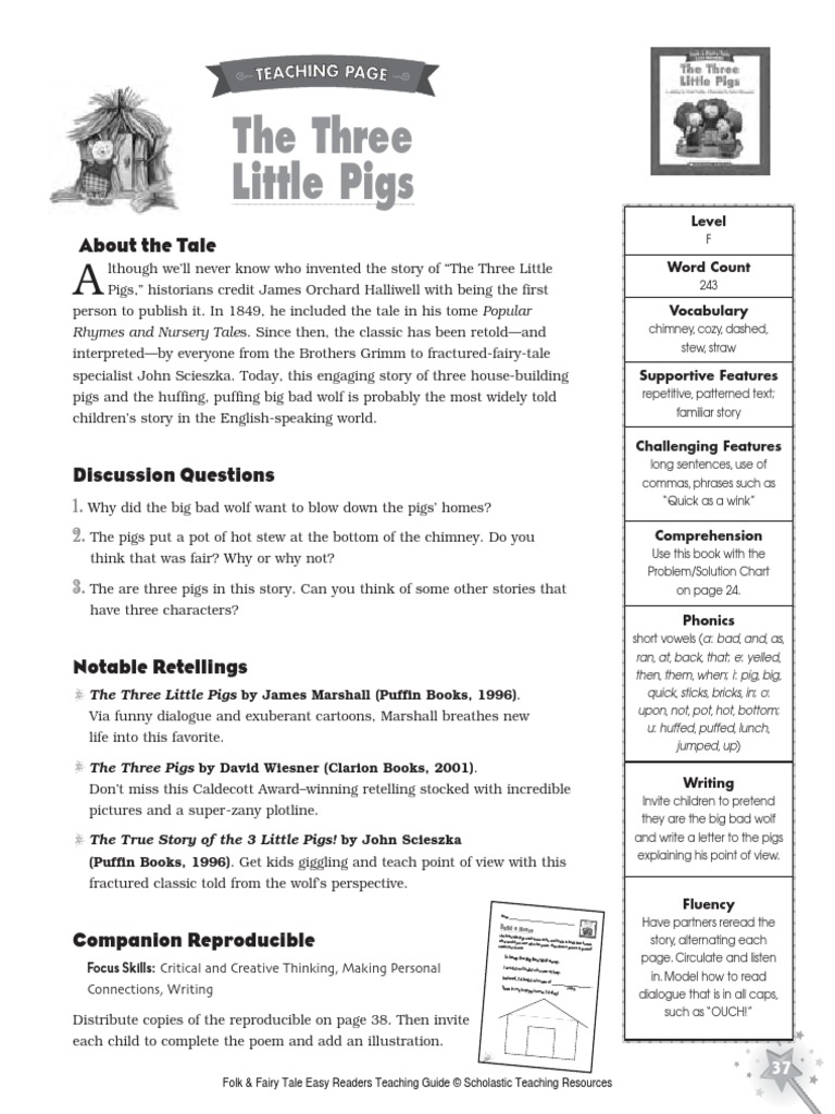 The Three Little Pigs Mini Book | PDF