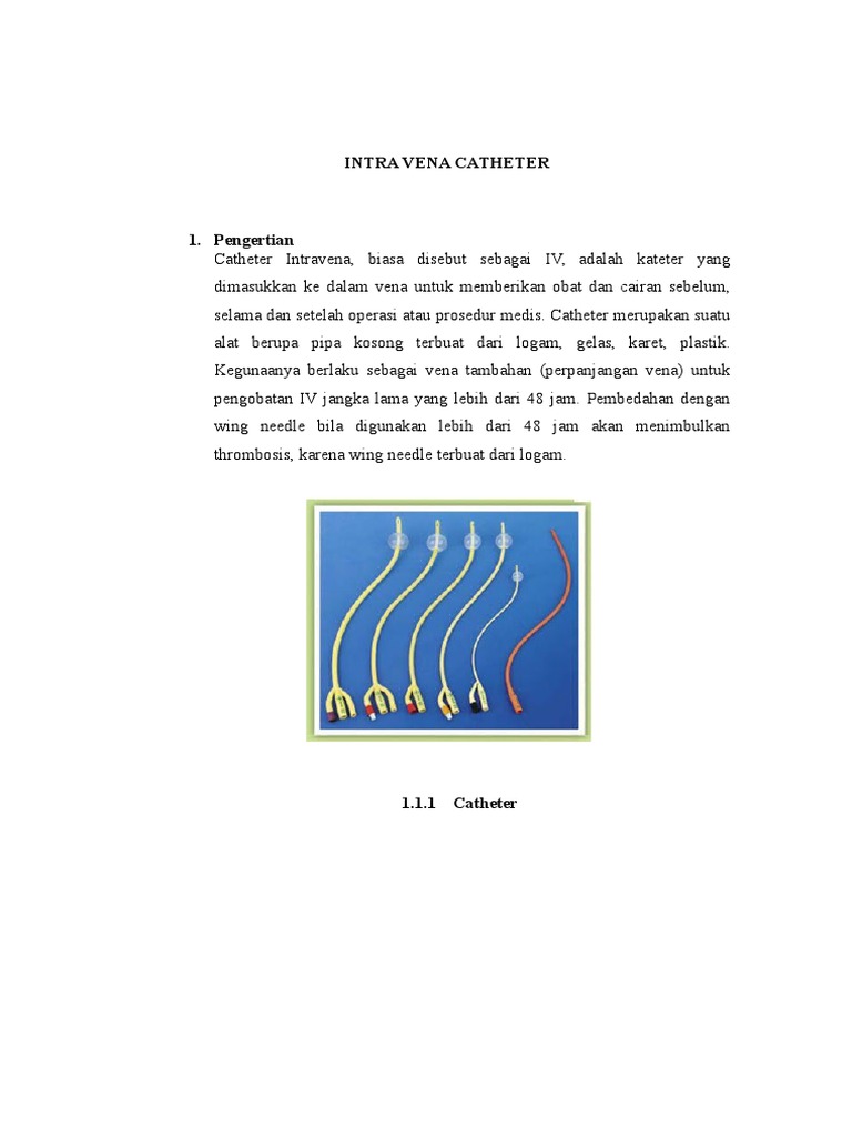 IV Catheter, Infus Set & Blood Set | PDF