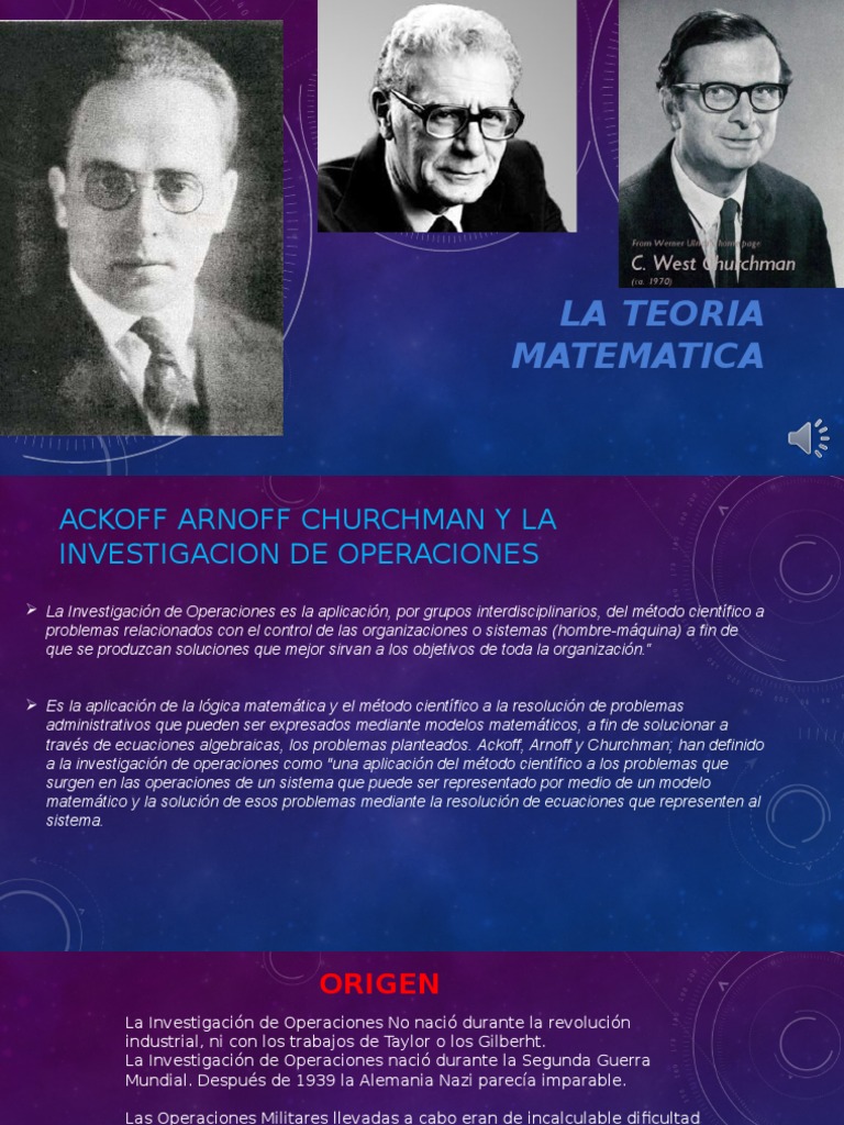 La Teoria Matematica | PDF | La investigación de operaciones | Toma de ...