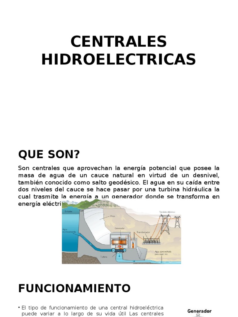 Centrales Hidroelectricas | PDF | Hidroelectricidad | Generación eléctrica
