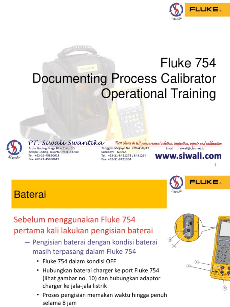 Fluke 754 Documenting Process Calibrator Operational Training | PDF ...