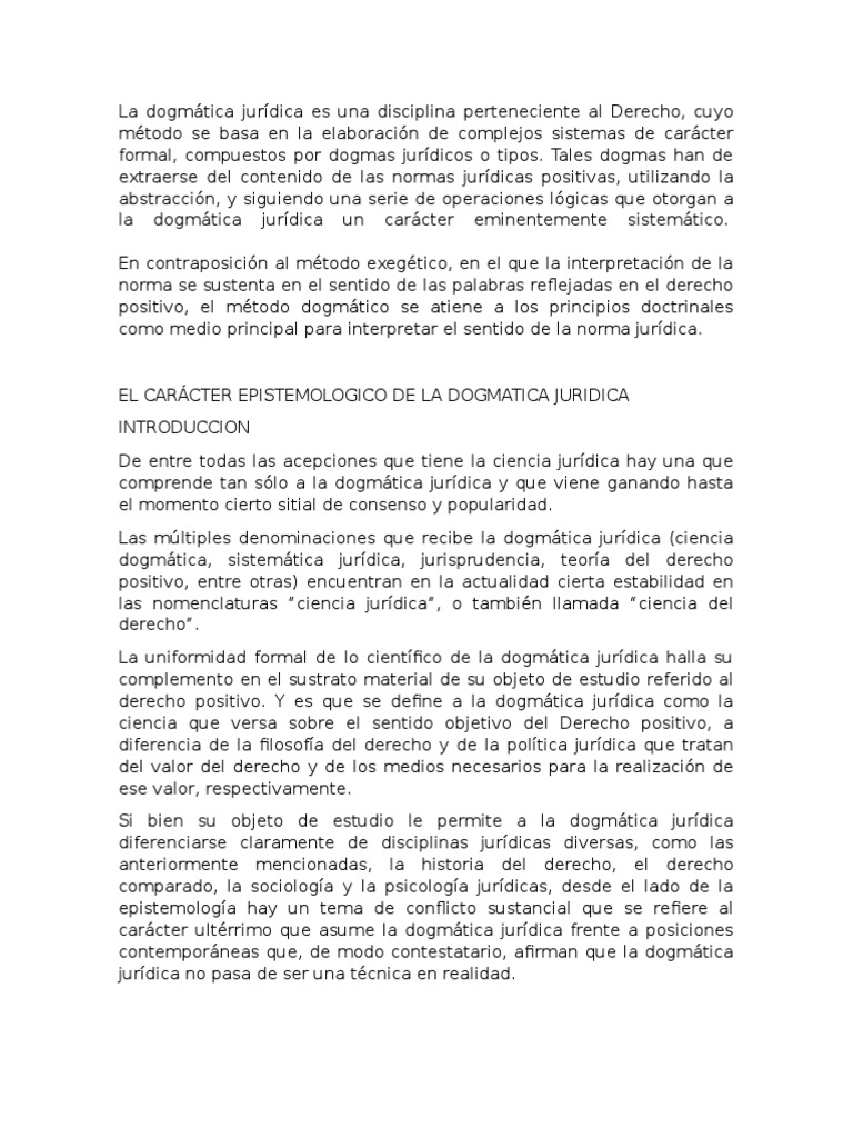 La Dogmática Jurídica | PDF | Dogma | Conocimiento