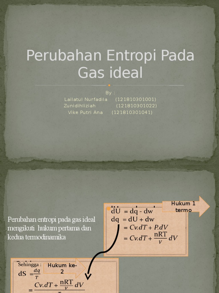 Perubahan Entropi Gas Ideal | PDF | Sains & Matematika