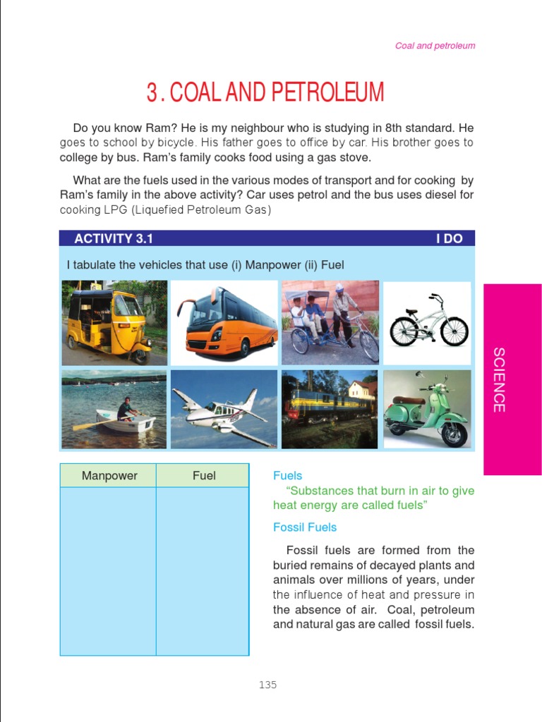Coal and Petroleum: Activity 3.1 I Do | PDF