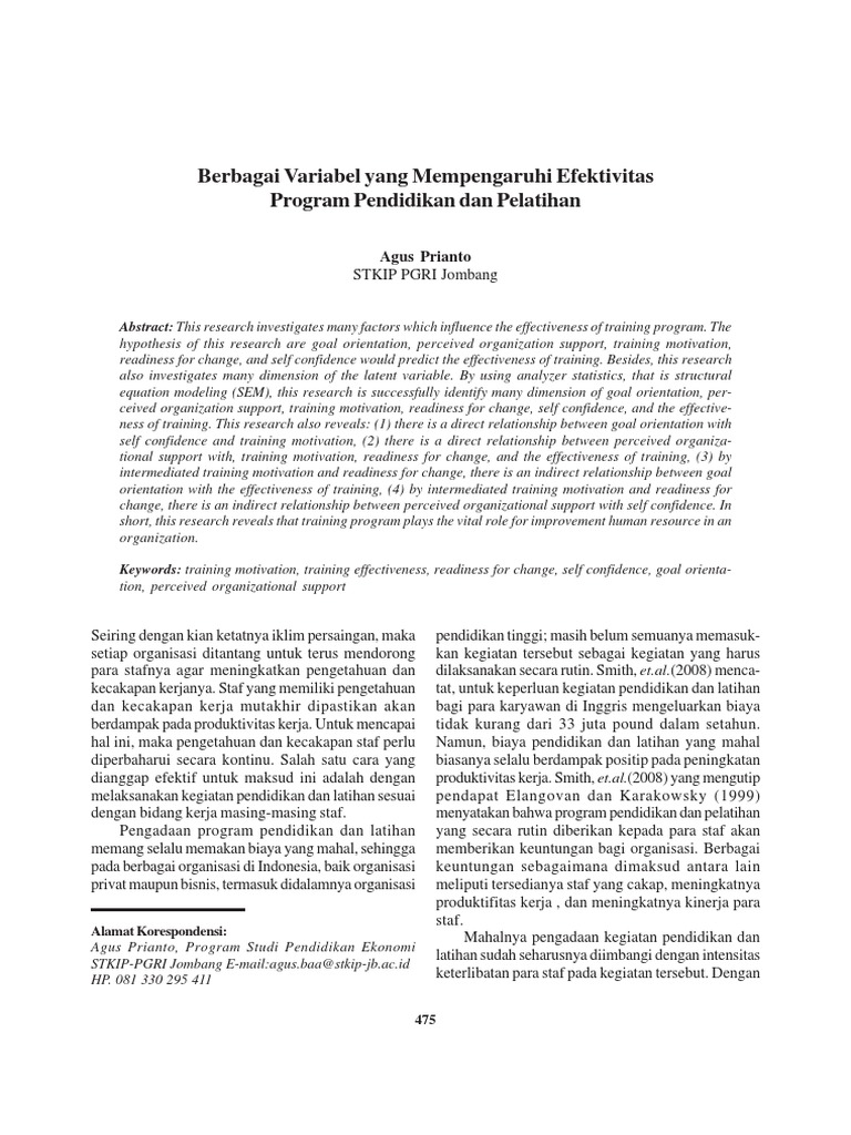 Variabel Yang Mempengaruhi Efektifitas PDF | PDF | Bisnis | Komputer