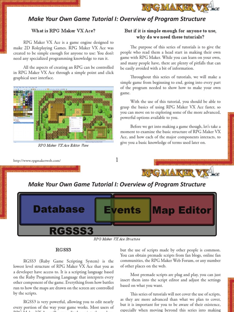 RPG Maker VX Ace Tutorial 1 | PDF | Scripting Language | Video Games