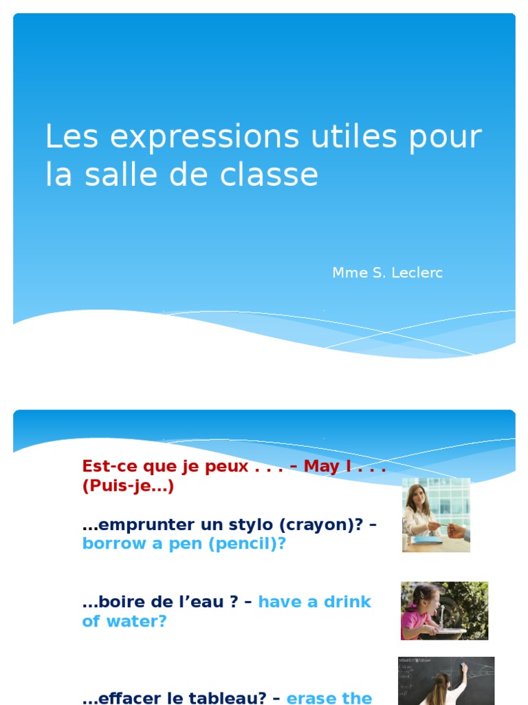 Les Expressions Utiles Pour La Salle de Classe | PDF