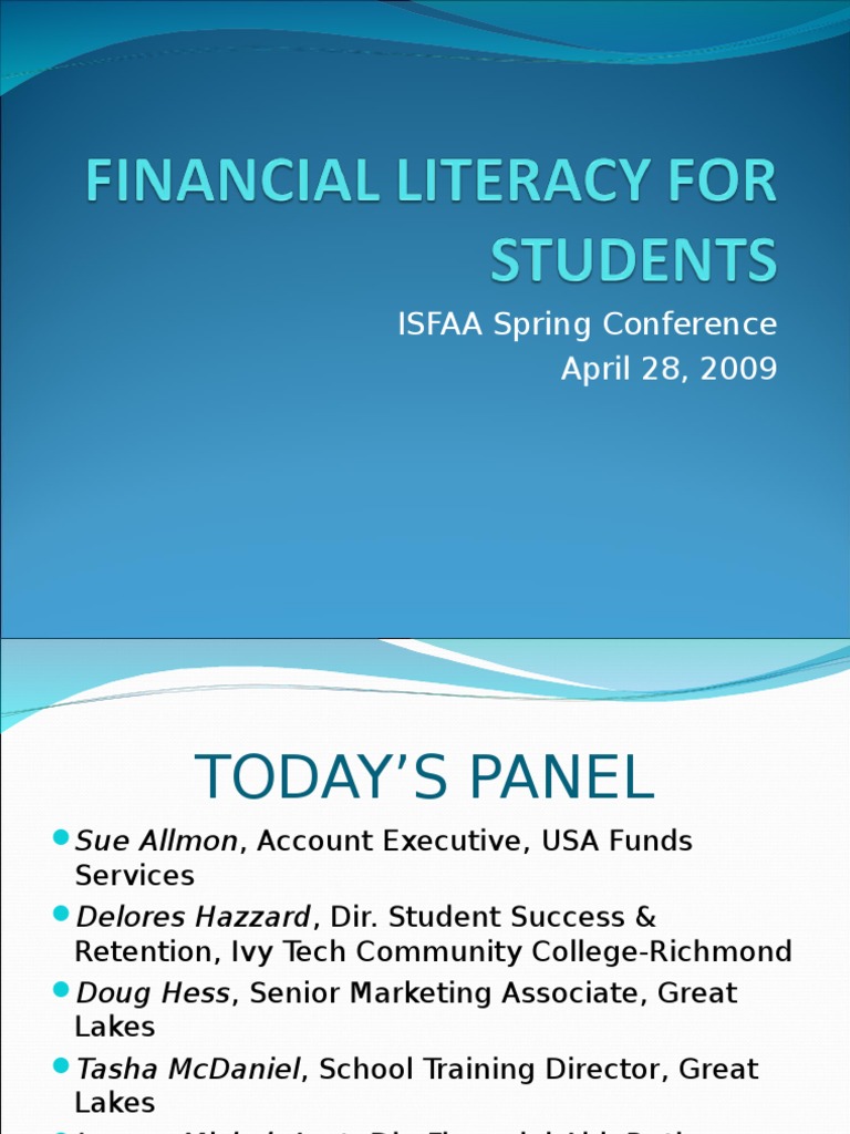 Financial Literacy Strategies for Students | PDF | Credit History ...