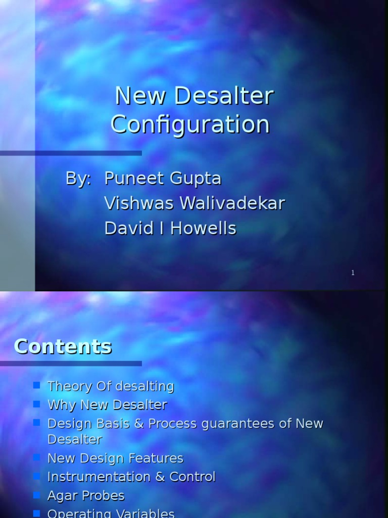 Desalter Presentation | PDF | Petroleum | Emulsion