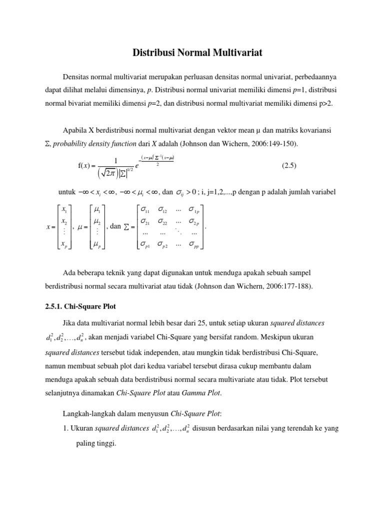 Distribusi Normal Multivariat | PDF