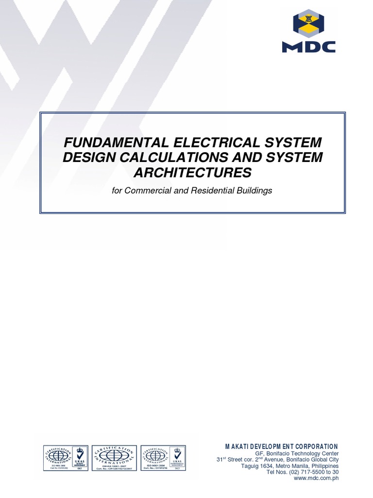 Fundamental Design Calculations - Electrical | PDF | Makati | Capacitor