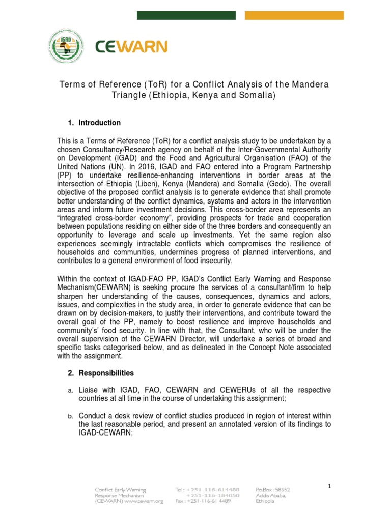 Conflict Analysis for Mandera Triangle | PDF | Field Research | Data ...