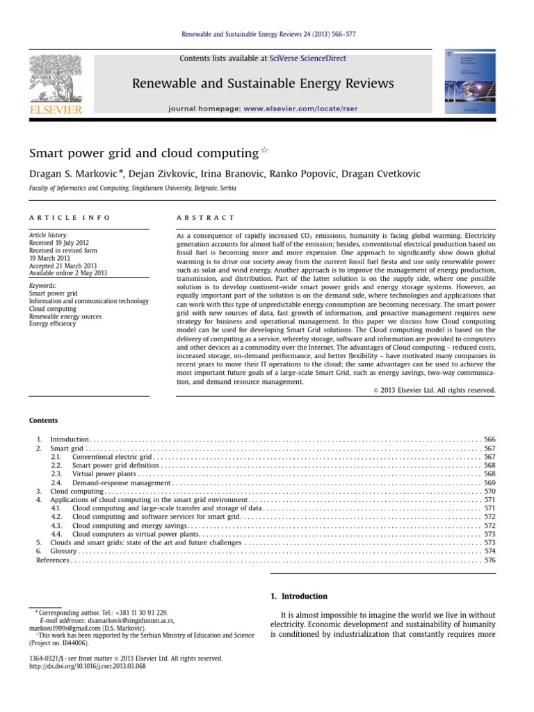 Smart Power Grid and Cloud Computing 2013 PDF | PDF | Smart Grid ...