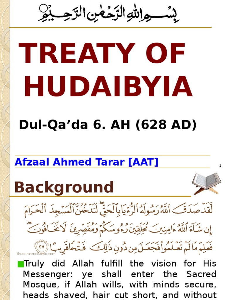 Treaty of Hudaybia: Key Events | PDF | Religion & Spirituality