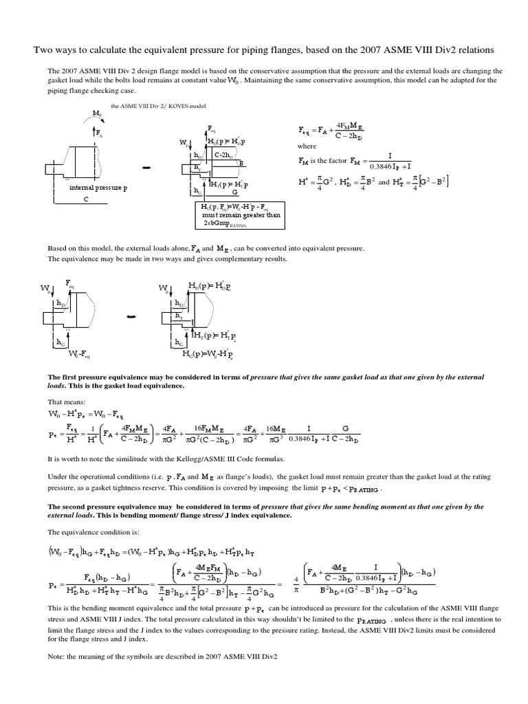 388-Two Ways To Calculate The Equivalent Pressure For Piping Flanges ...