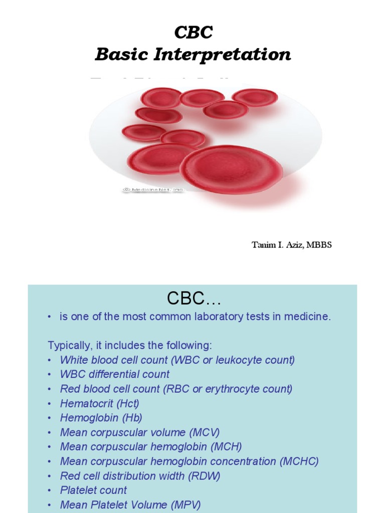CBC Basic Interpretation | Anemia | White Blood Cell